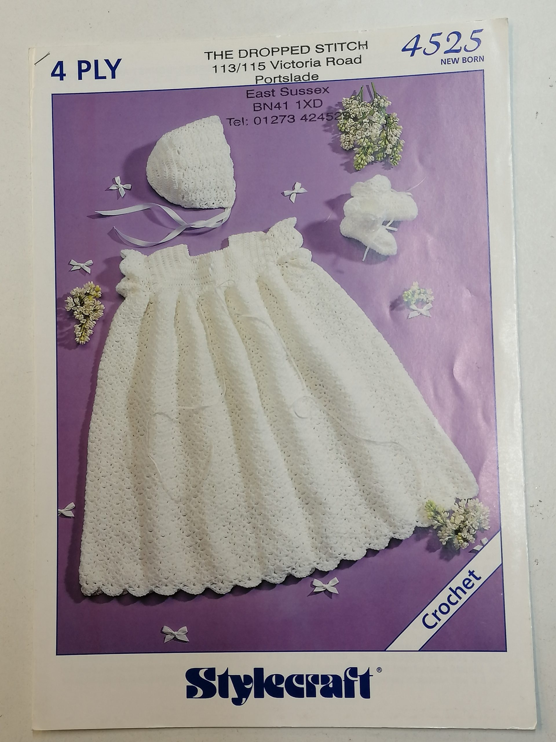 Stylecraft 4525 ? Crochet Dress, Bonnet and Bootees in 4Ply ? 16? - The ...