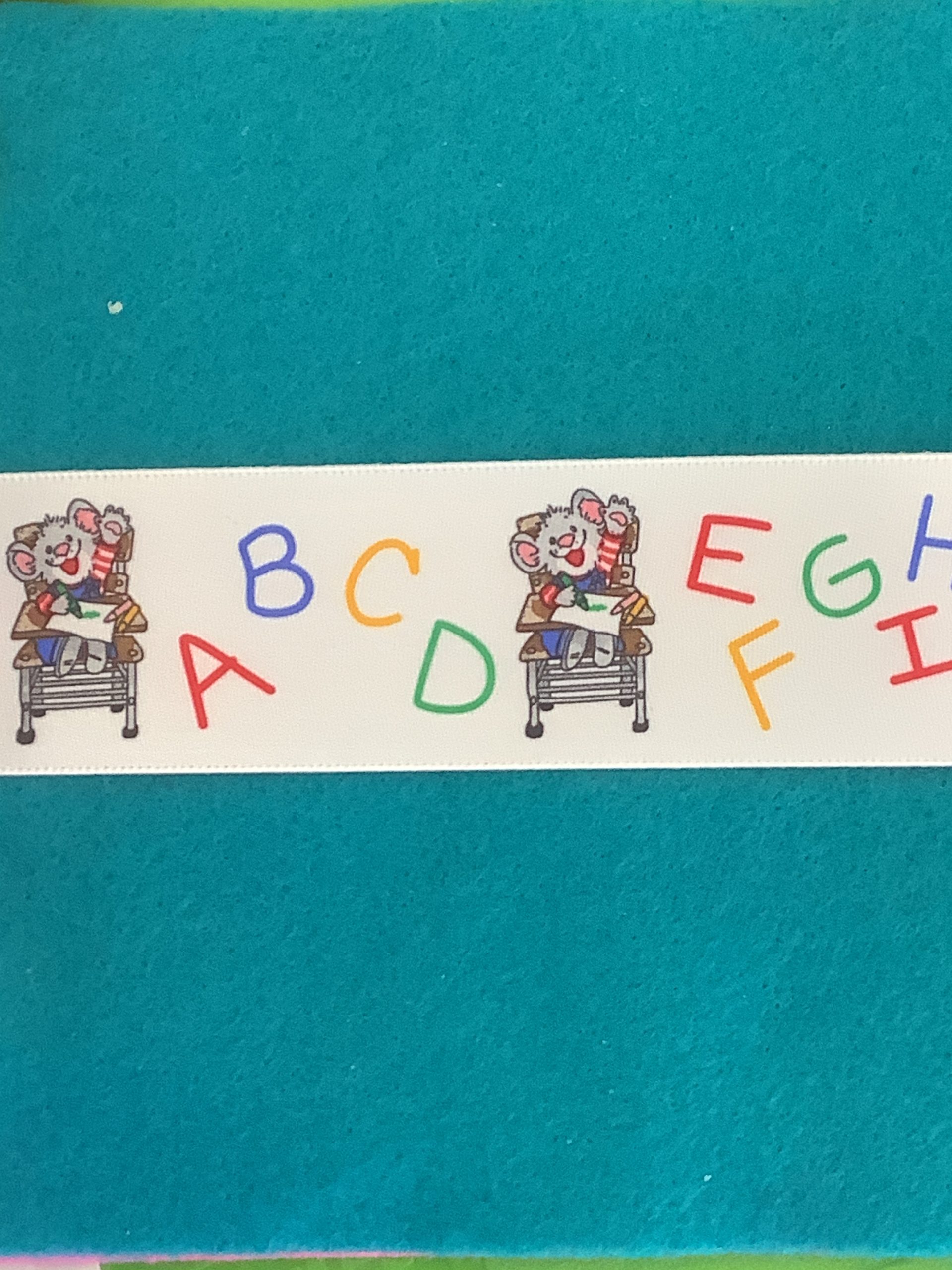 SALE White Alphabet ribbon Was 99p metre now 45p metre 40mm (T83) - The ...